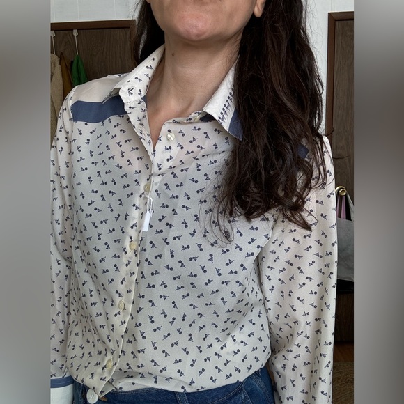 Vintage | Tops | Vintage Italian Button Down Blouse | Poshmark